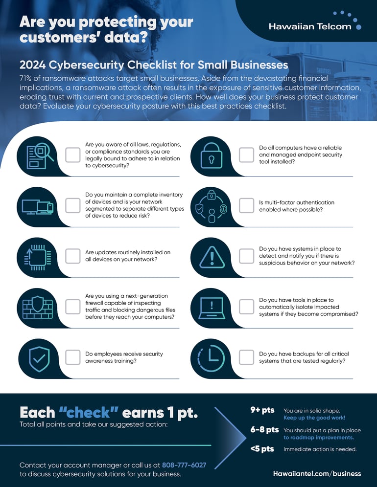 2024 Cybersecurity Checklist for Small Businesses